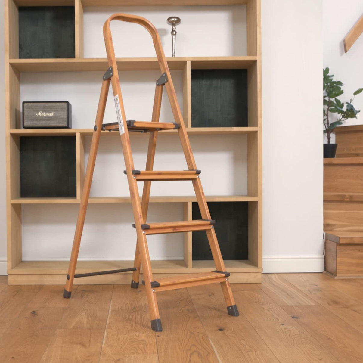 4 Step Ladder, Step Stool, Anti-Slip Steps Aluminium – Tatkraft.ee